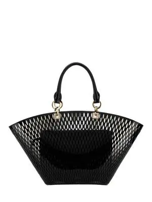 TOM FORD Perforated Calf Leather Bag - Black