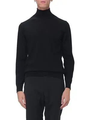 PAOLO PECORA Fine Knit Roll Neck Jumper - Black