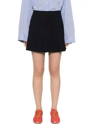 A.p.c. Cotton Blend Mini Skirt - Blue