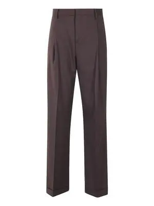 BRIGLIA 1949 Tailored Trousers - Brown