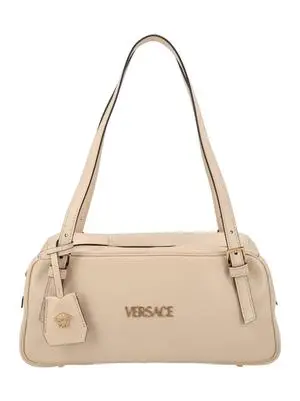 Versace Leather Tag Bag Ivory