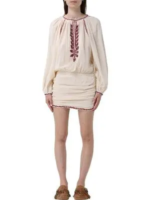 Isabel Marant Étoile Embroidered Cotton Mini Dress - Ivory
