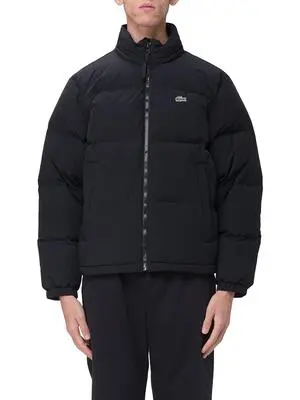 Lacoste Puffer Jacket With Stand Collar And Zip-up Closure - Black