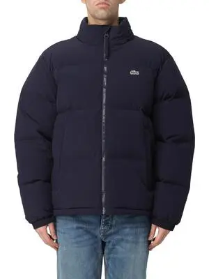 Lacoste Puffer Jacket With Stand Collar And Zip-up Closure - Blue
