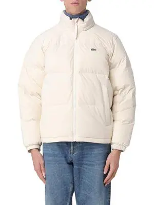 Lacoste Puffer Jacket With Stand Collar And Zip-up Closure - Yellow Cream