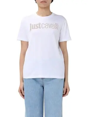 Just Cavalli Embellished Logo T-shirt - White