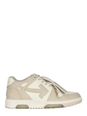 Off-White Off-White "Out Of Office" Leather Sneakers Beige