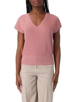 Eleventy Fine Knit V-neck Jumper - Raspberry