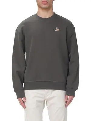 Maison Kitsuné Crewneck Sweatshirt With Logo Detail - Brown