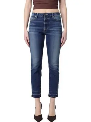 Pinko Cropped Fit Cotton Jeans - Denim