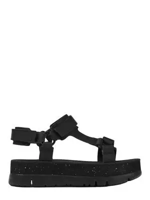 Camper Oruga Up Platform Sandals In Calfskin - Black
