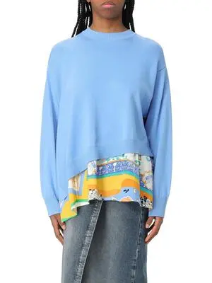 Moschino Sweater With Printed Underlayer - Gnawed Blue
