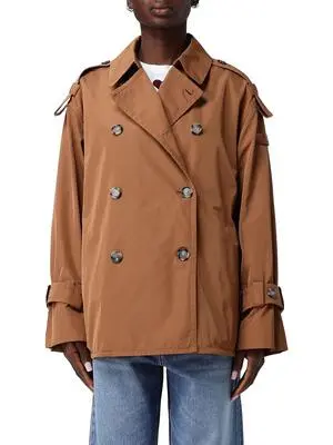 Pinko Double Breasted Cotton Gabardine Jacket - White