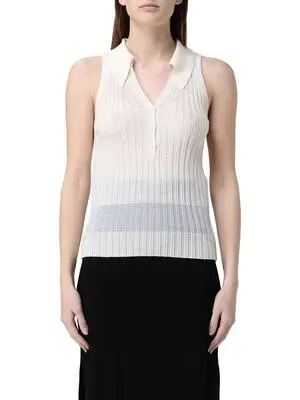Pinko Pinko Wool Silk And Cashmere Polo Shirt Blue