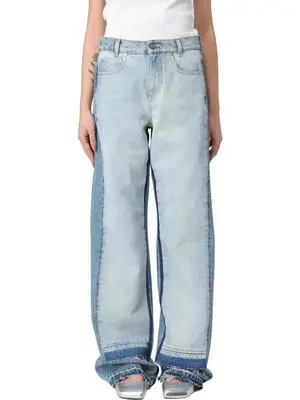 Stella McCartney Paneled Wide Leg Jeans - Blue