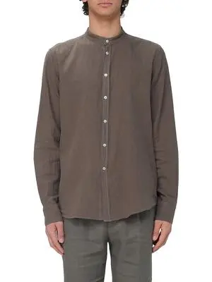 MANUEL RITZ Linen And Cotton Casual Shirt - Brown