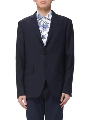 Etro Wool Single-breasted Blazer - Blue