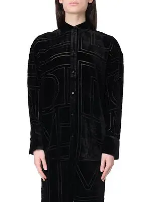 TOTEME Textured Velvet Shirt - Black