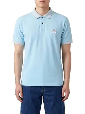 Stone Island Cotton Polo Shirt Blue