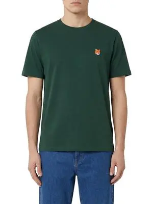 Maison Kitsuné Cotton T-shirt With Logo - Green