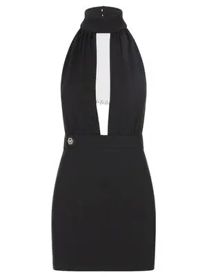 Philipp Plein Halterneck Cut Out Dress - Black