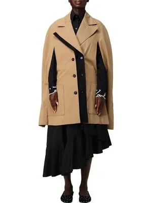 Karl Lagerfeld Cape Coat - Beige