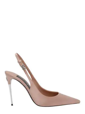 Dolce & Gabbana Silk Slingback Pumps - Pink