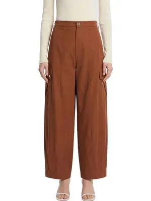 Pinko Cotton Cargo Trousers - Earth