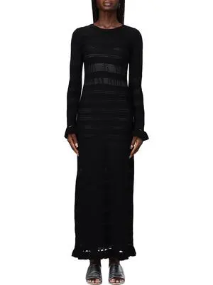 TWINSET Viscose Knit Long Dress - Black