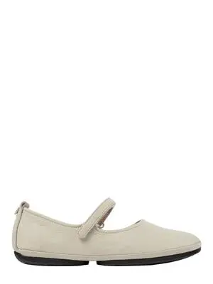 Camper Ballet Pumps With Strap Detail - Grey