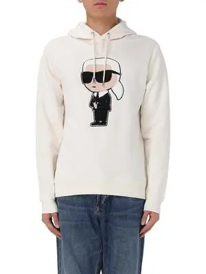 Karl Lagerfeld Embroidered Hoodie - Beige
