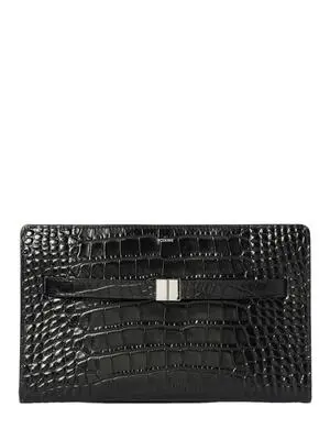 TOTEME Croc Effect Mini Bag - Black