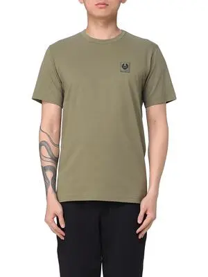 Belstaff Cotton T-shirt With Logo - Green