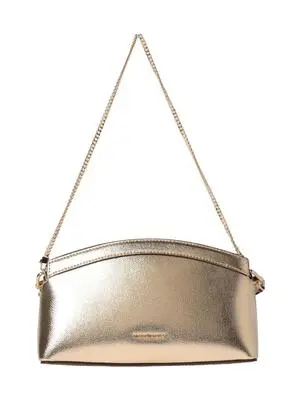 Michael Kors Small Athena Convertible Clutch In Metallic Leather - Gold