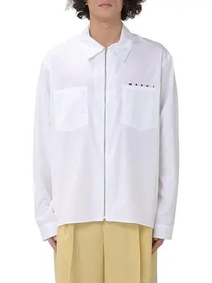 Marni Organic Cotton Shirt With Logo - White