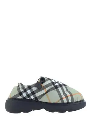 Burberry Checked Padded Slip-on Trainers - Grey