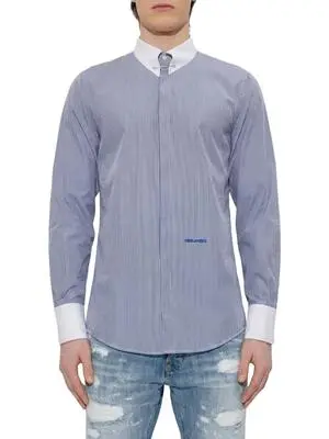 Dsquared2 Striped Cotton Shirt - Blue