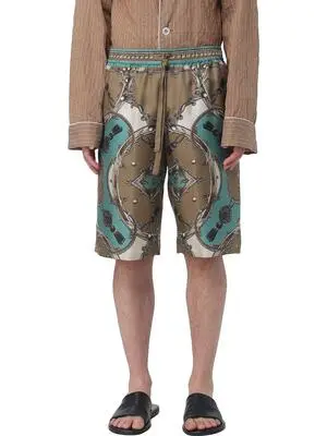 Dolce & Gabbana Printed Silk Shorts - Brown