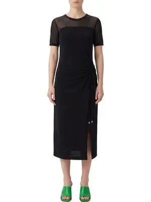 Patrizia Pepe Stretch Jersey Midi Dress - Black