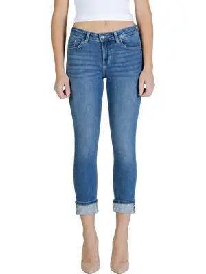 Liu Jo Cropped Fit Stretch Jeans - Denim