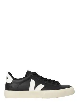 VEJA Leather Lace-up Sneakers - Black
