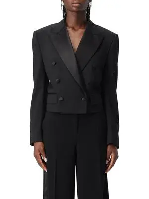 Dolce & Gabbana Double Breasted Cropped Blazer - Black