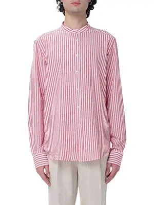 MANUEL RITZ Linen And Cotton Casual Shirt - Lobster