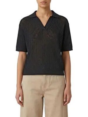 ROBERTO COLLINA Knit Polo Shirt - Black