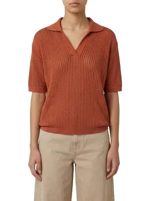 ROBERTO COLLINA Knit Polo Shirt - Red