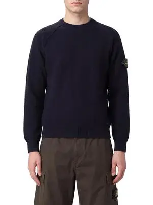 Stone Island Stone Island Organic Cotton Knit Crewneck Sweater Navy