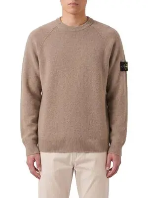 Stone Island Light Raw Hand Organic Cotton Knit Crewneck Sweater - Sand