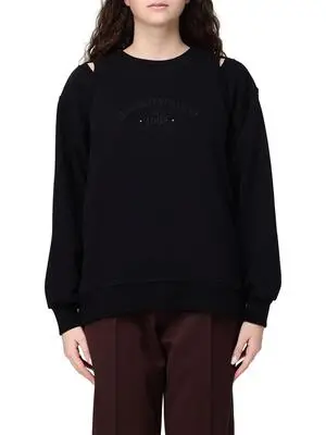 Elisabetta Franchi Cut-out Cotton Sweatshirt - Black