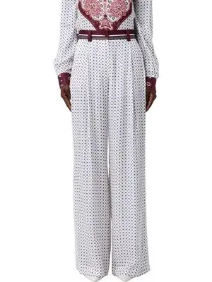 Pinko Printed Viscose Palazzo Trousers - Multicolor