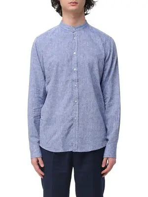 MANUEL RITZ Linen And Cotton Casual Shirt - Denim